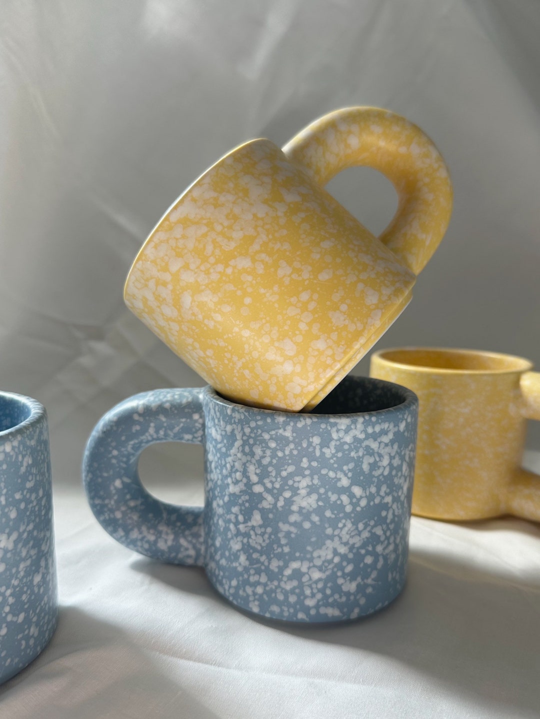 Ceramic Speckled Chunky Mug, Retro Ceramic Coffee Mug, Cocoa Mug - Etsy