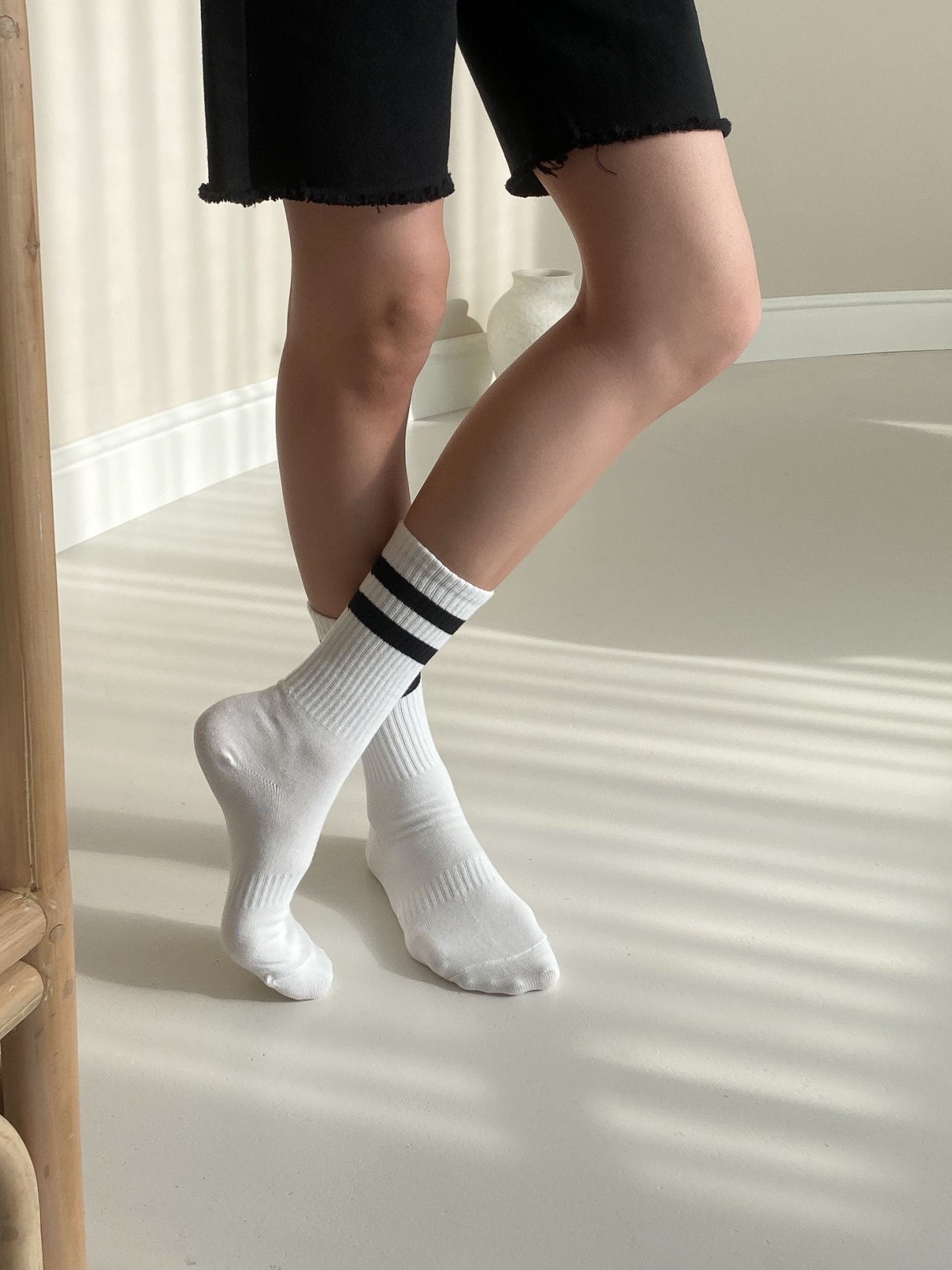 2-stripe Crew Socks for Women - Etsy