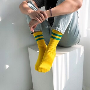 2-stripe Crew Socks for Women - Etsy