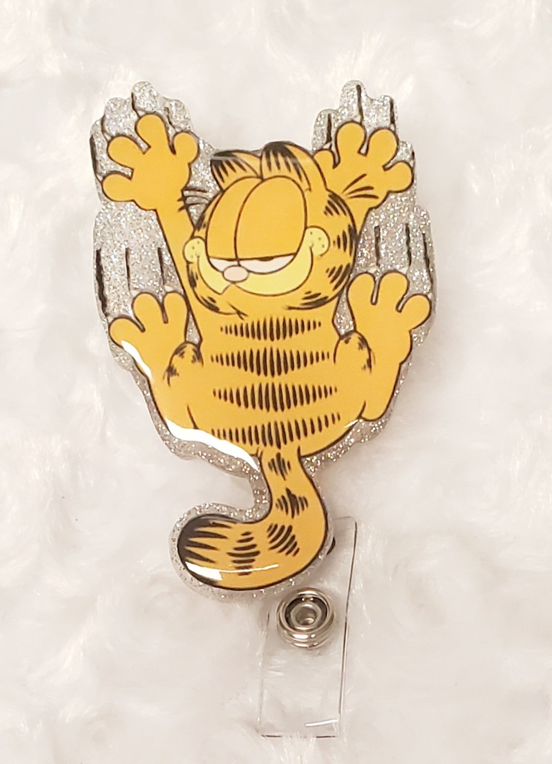 Hanging Around GARFIELD Badge Reel - Etsy