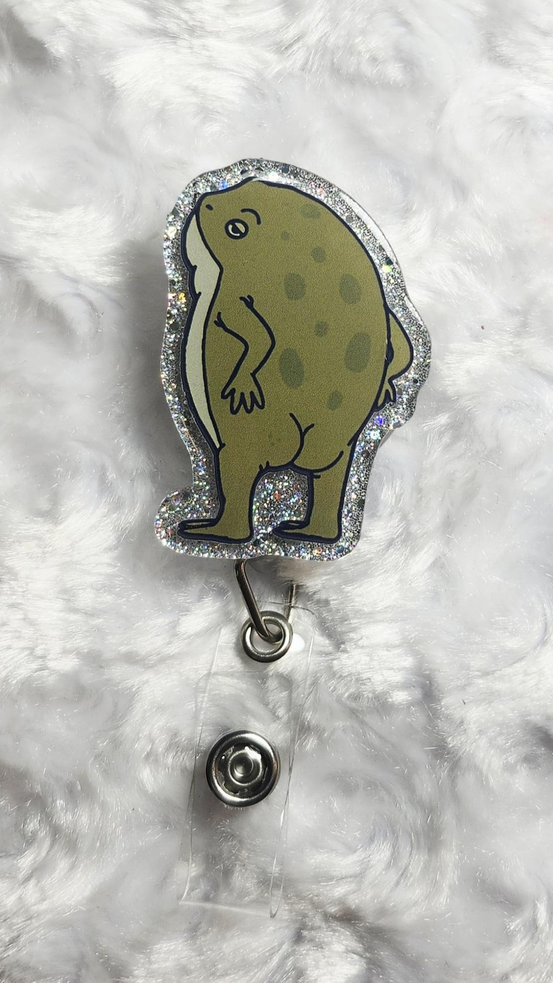 Frog With a Booty Badge Reel - Etsy