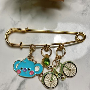 BTS21 Charm Safety Pin/brooch. Safety Pin Decoration. BTS Chain Pin ...