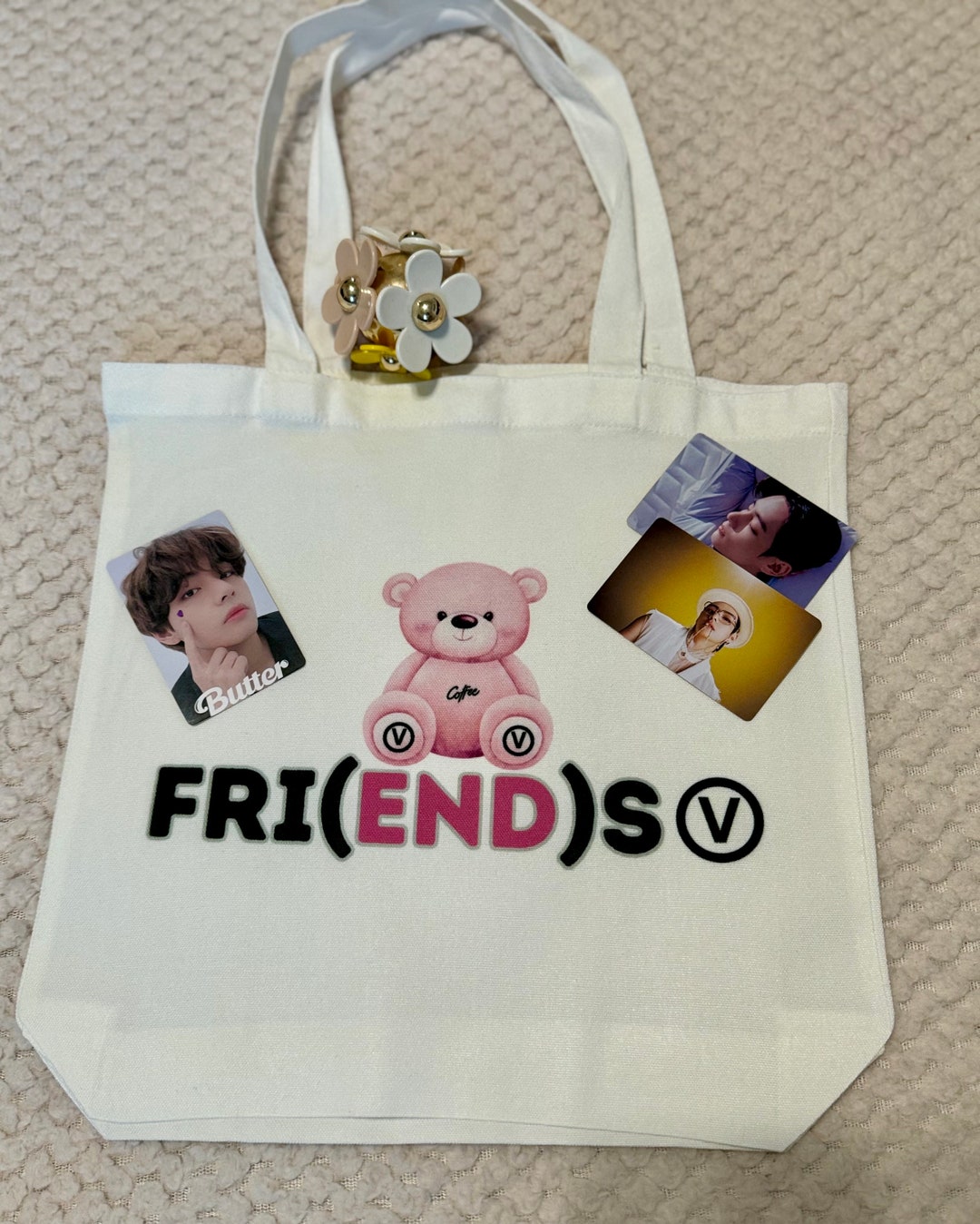 Bts V Friens Tote. Bag Kpop Tote Bag. Kpop Bangtan Merch. Bts Gift ...
