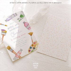Paint Party Invitation Template, Art Party Birthday Invite, Diy ...