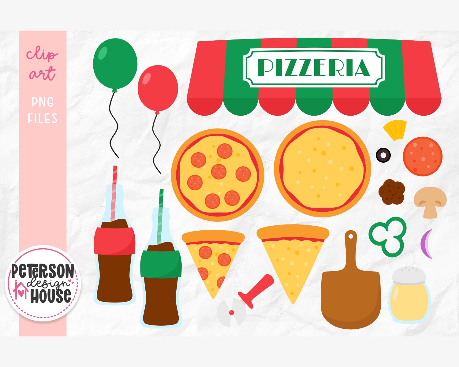 Pizza Party Clip Art Build Your Own Clipart Commercial Use | Etsy
