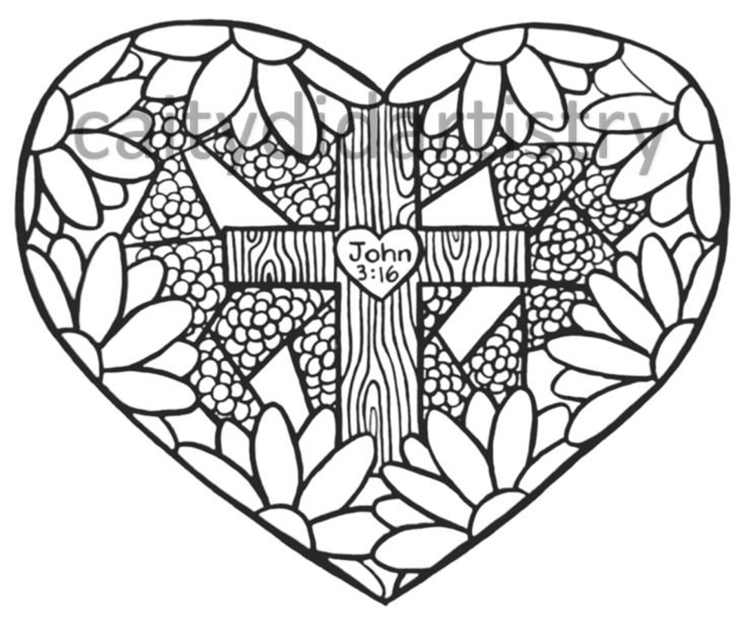 John 3 16 And Cross Coloring Pages Sketch Coloring Page