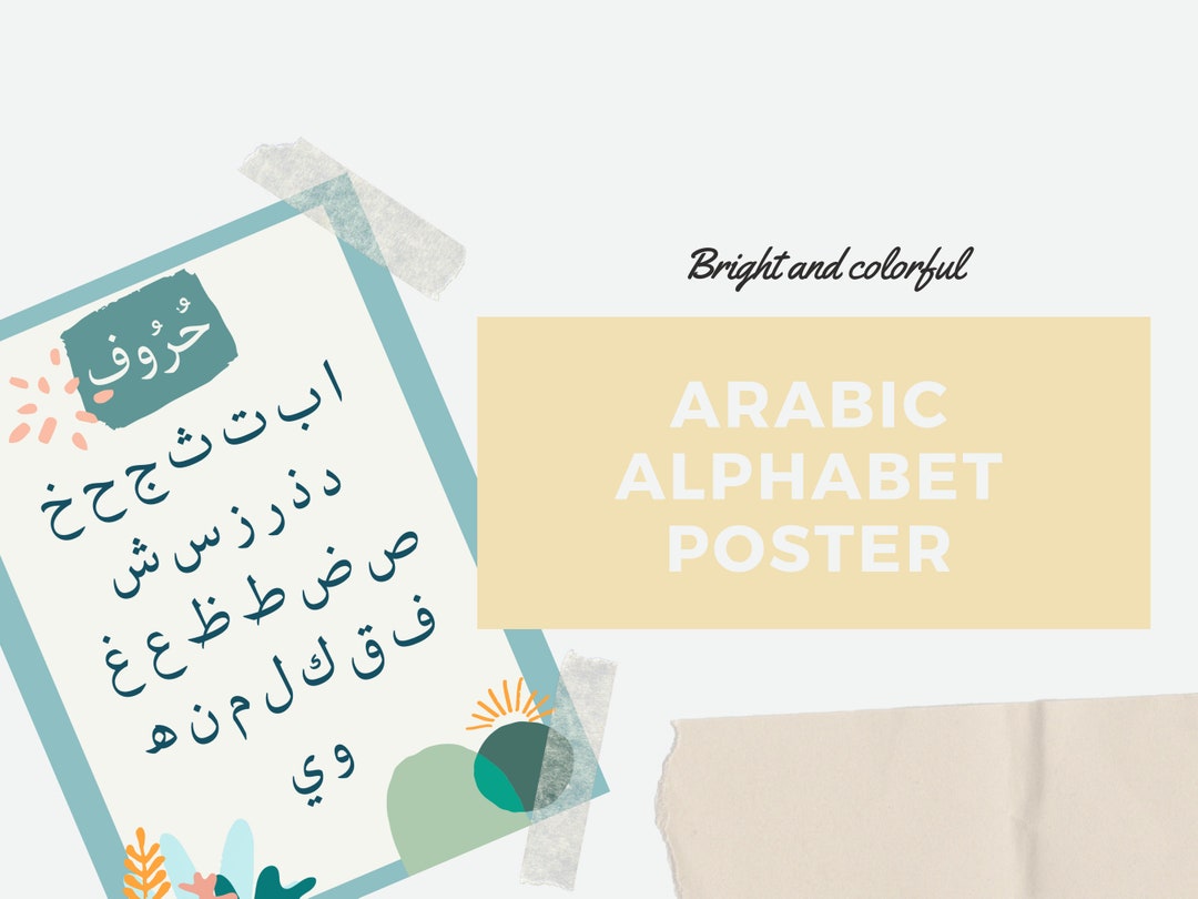 Arabic Alphabet Classroom Poster - Etsy