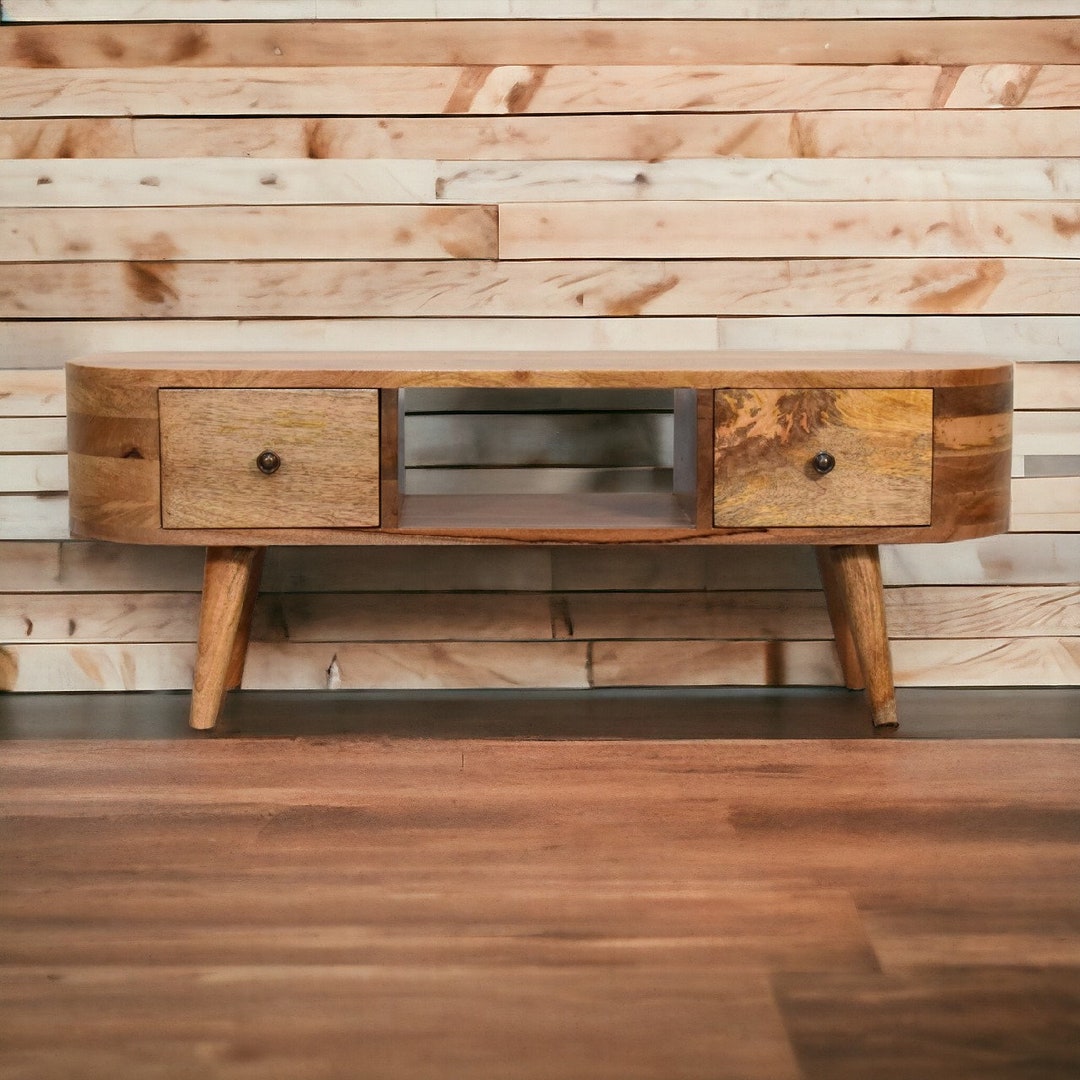 TV Stand With Drawers and Shelf Minimalist TV Console Table With ...