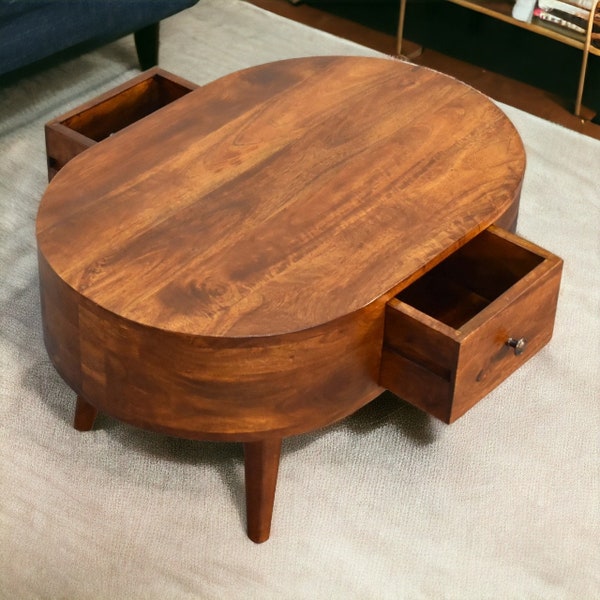 Round Coffee Table With Storage - Etsy