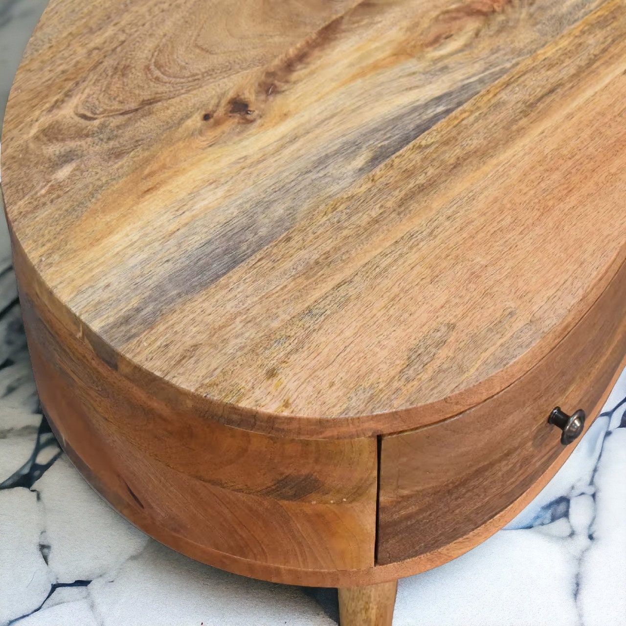 Small Coffee Table With Drawer and Shelf Modern Oak Living Room Table ...