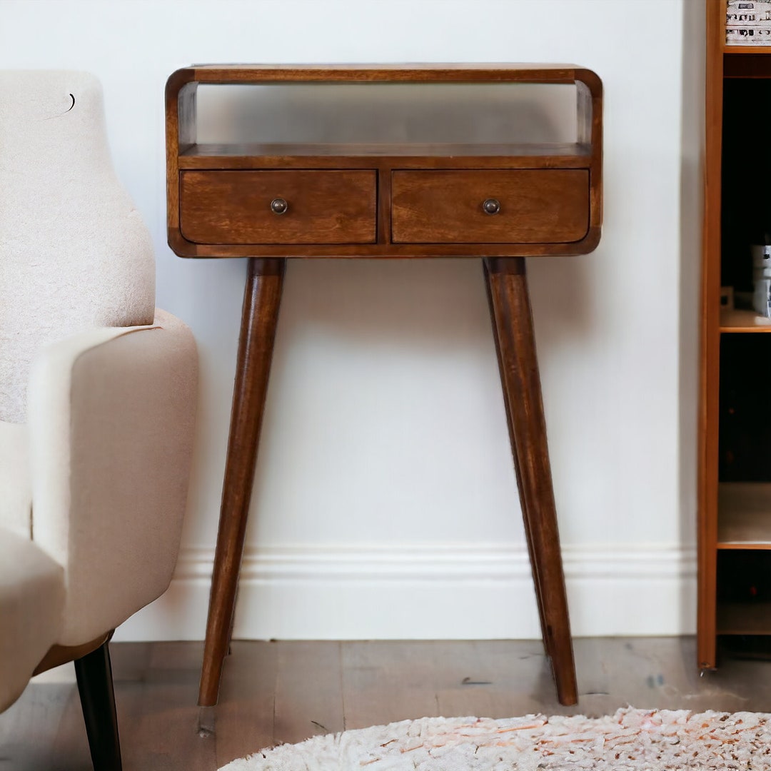 Modern Console Table With Drawers , Mini Small Solid Wood Narrow Table ...
