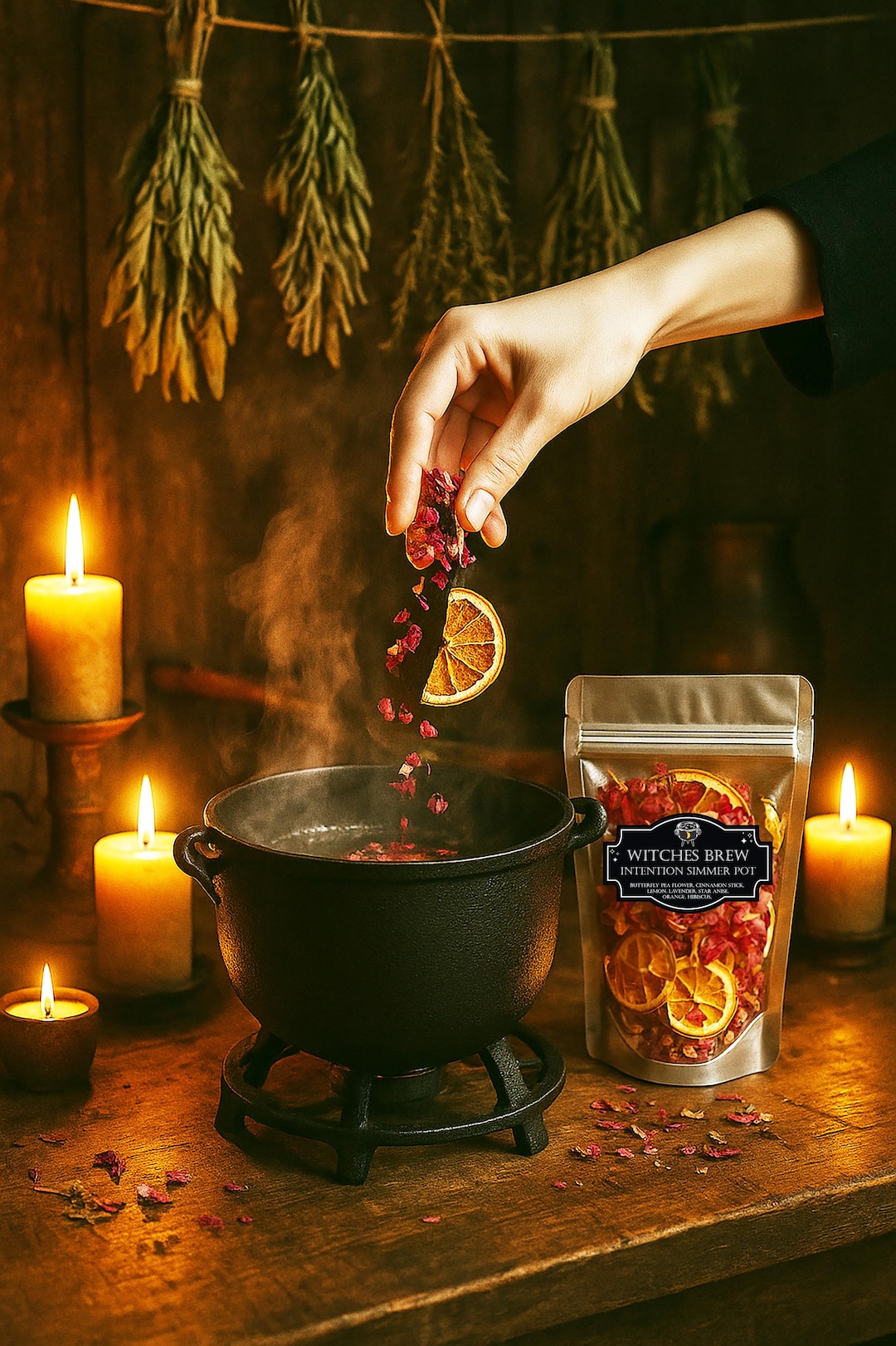 5 Pcs Personalized Witches Brew Simmer Pot Kit: Natural Home Fragrance ...