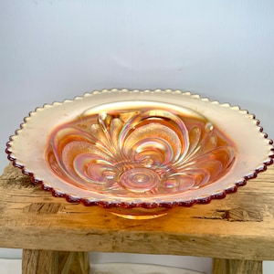 Summit Art Glass – Marigold - Scroll Embossed Carnival Glass Bowl ...