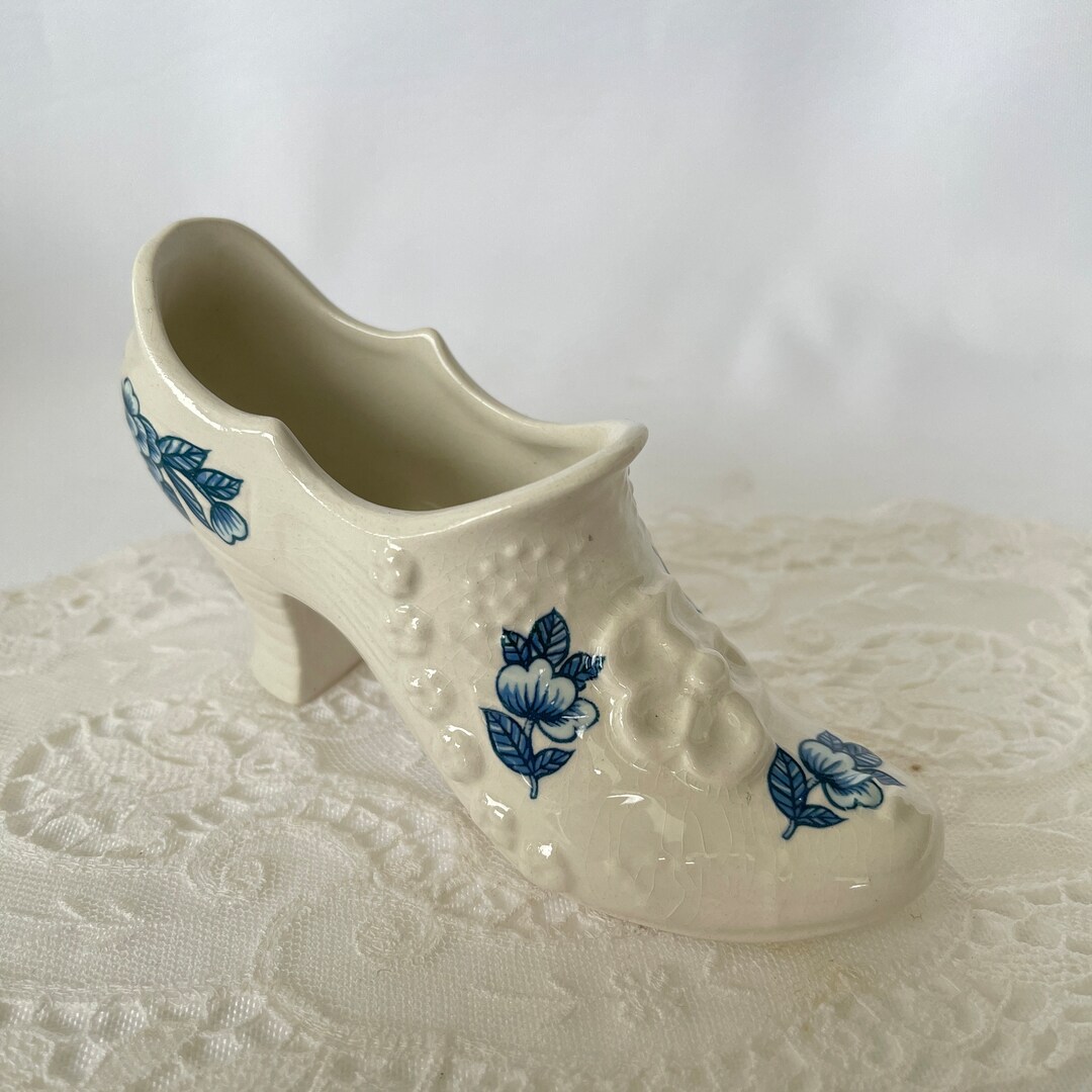 James Kent Old Foley Blue & White Miniature Ceramic Shoe - Imari - Etsy ...