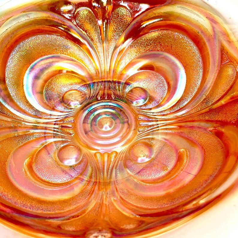 Summit Art Glass – Marigold - Scroll Embossed Carnival Glass Bowl ...