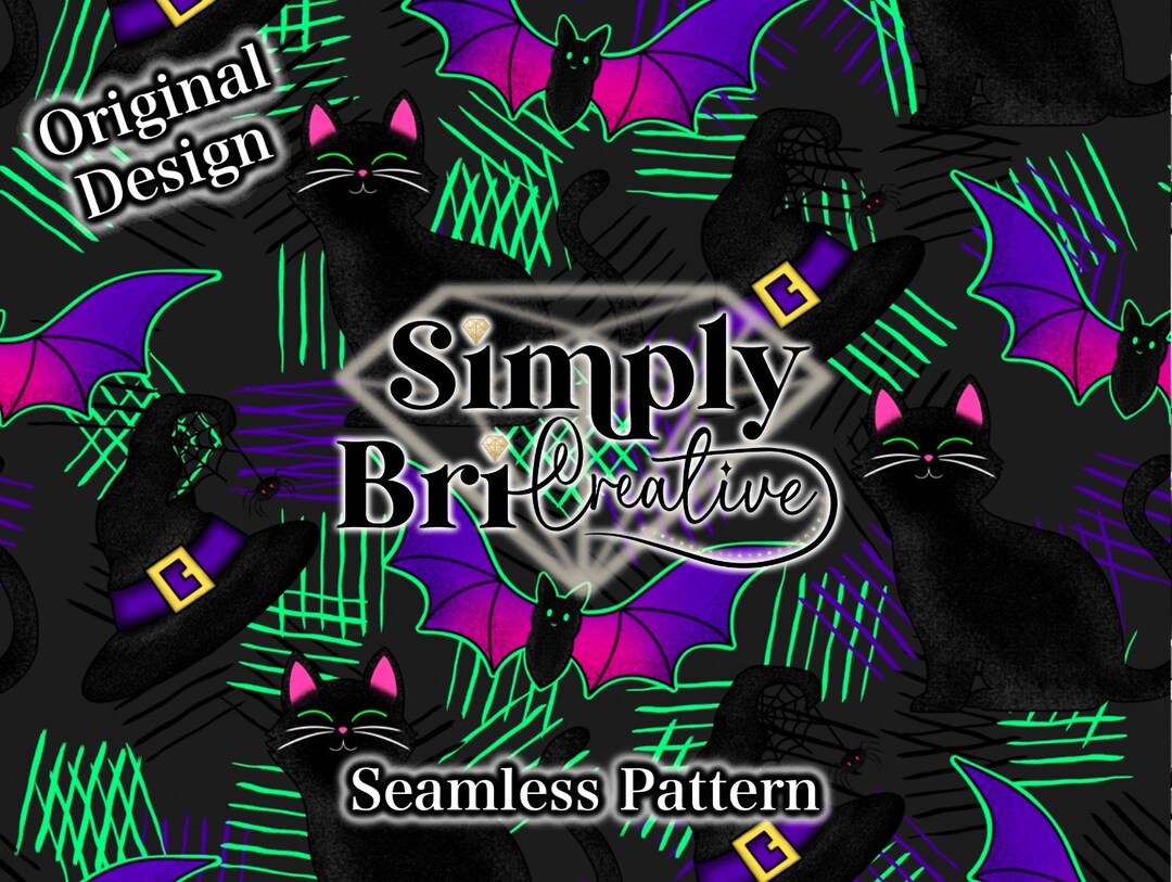 Witchy Things Seamless Pattern PNG File Design - Etsy
