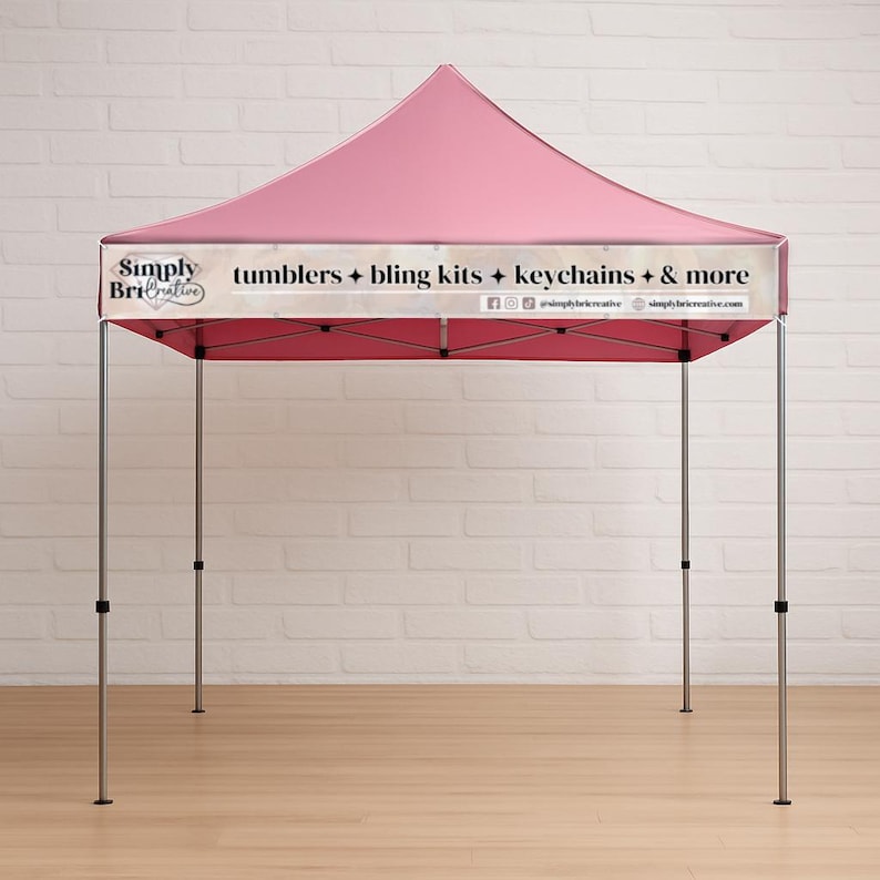 Personalize Your Own Vinyl Tent Banner in Canva 1’x9’ Design Size - Etsy