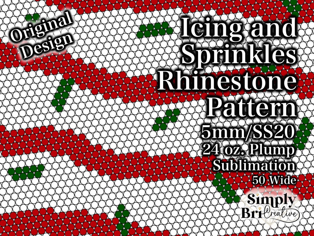 Icing and Sprinkles Sublimation Rhinestone Pattern | 24 Oz. Plump | 50 ...