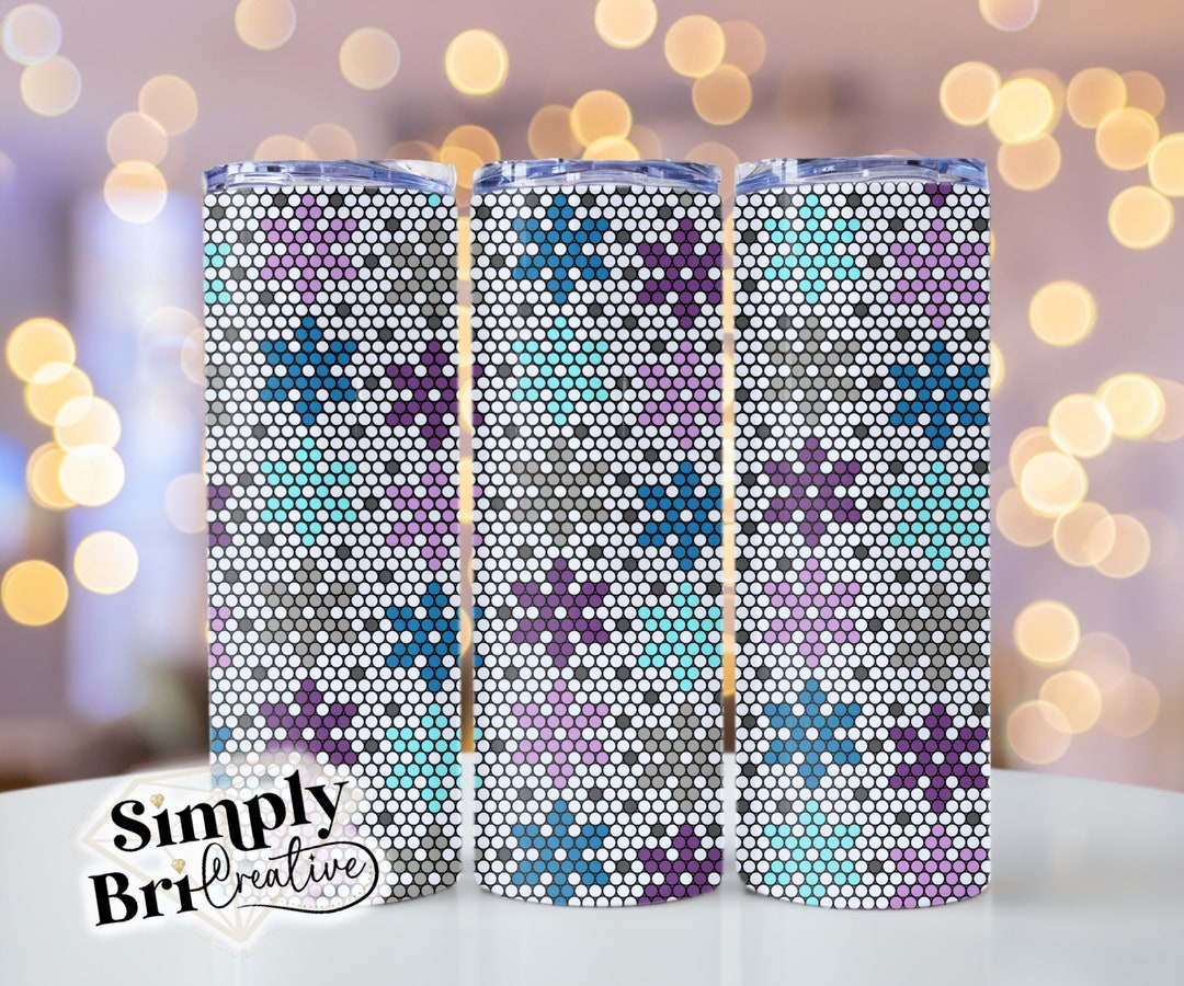 Winter Snowflake Rhinestone Template Tumbler | 60 Stones Wide | Ss16 ...