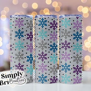 Winter Snowflake Rhinestone Template Tumbler 60 Stones Wide Ss16/4mm ...