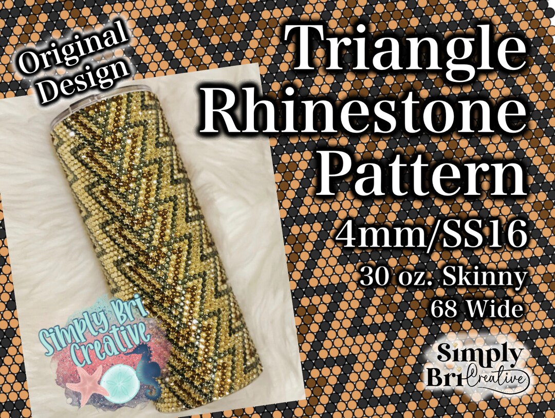 Triangle Rhinestone Pattern | 30 Oz. Skinny | 68 Stones Wide | Ss16/4mm ...