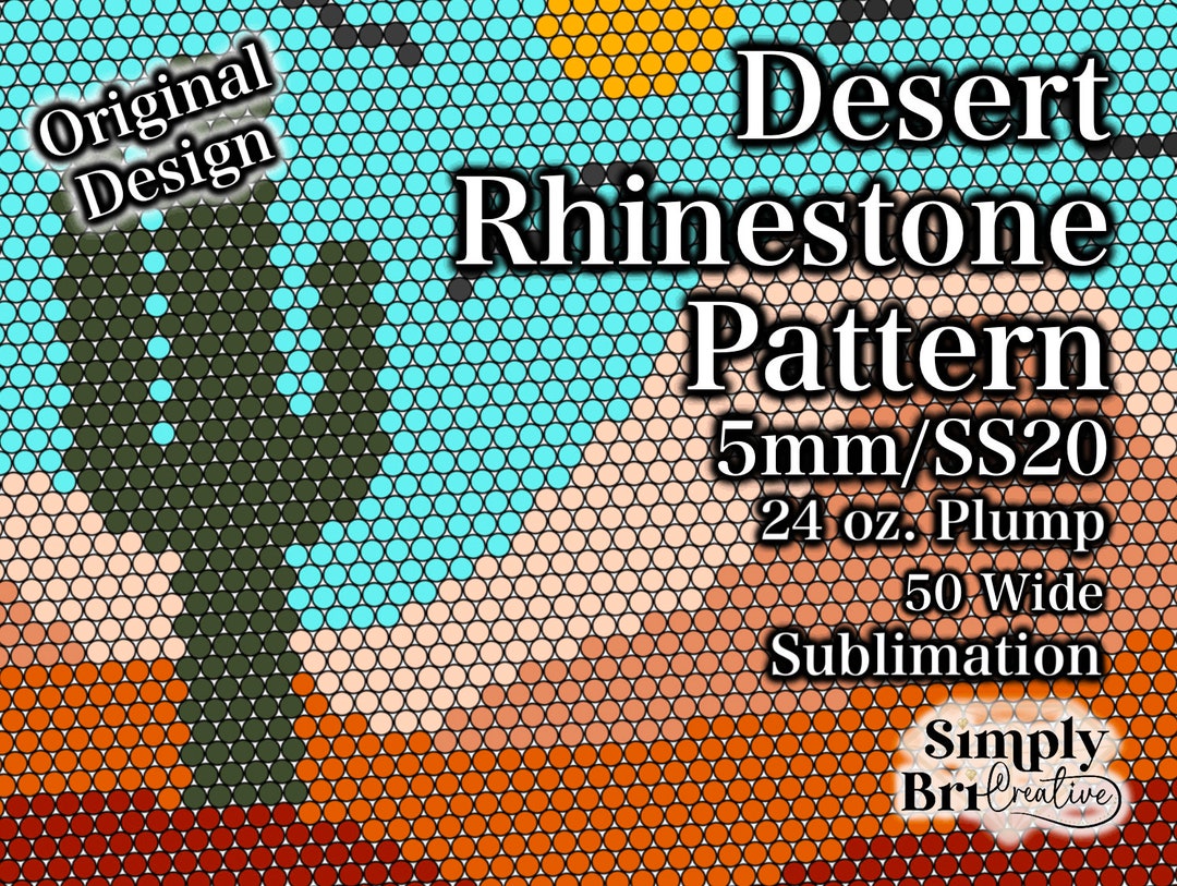 Desert Sublimation Rhinestone Pattern | 24 Oz. Plump | 50 Stones Wide ...