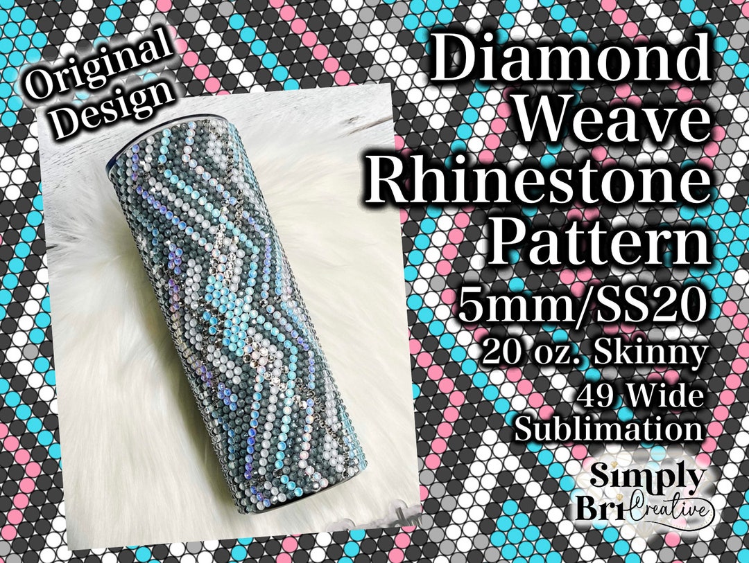Diamond Weave Sublimation Rhinestone Pattern | 20 Oz. Skinny | 49 ...