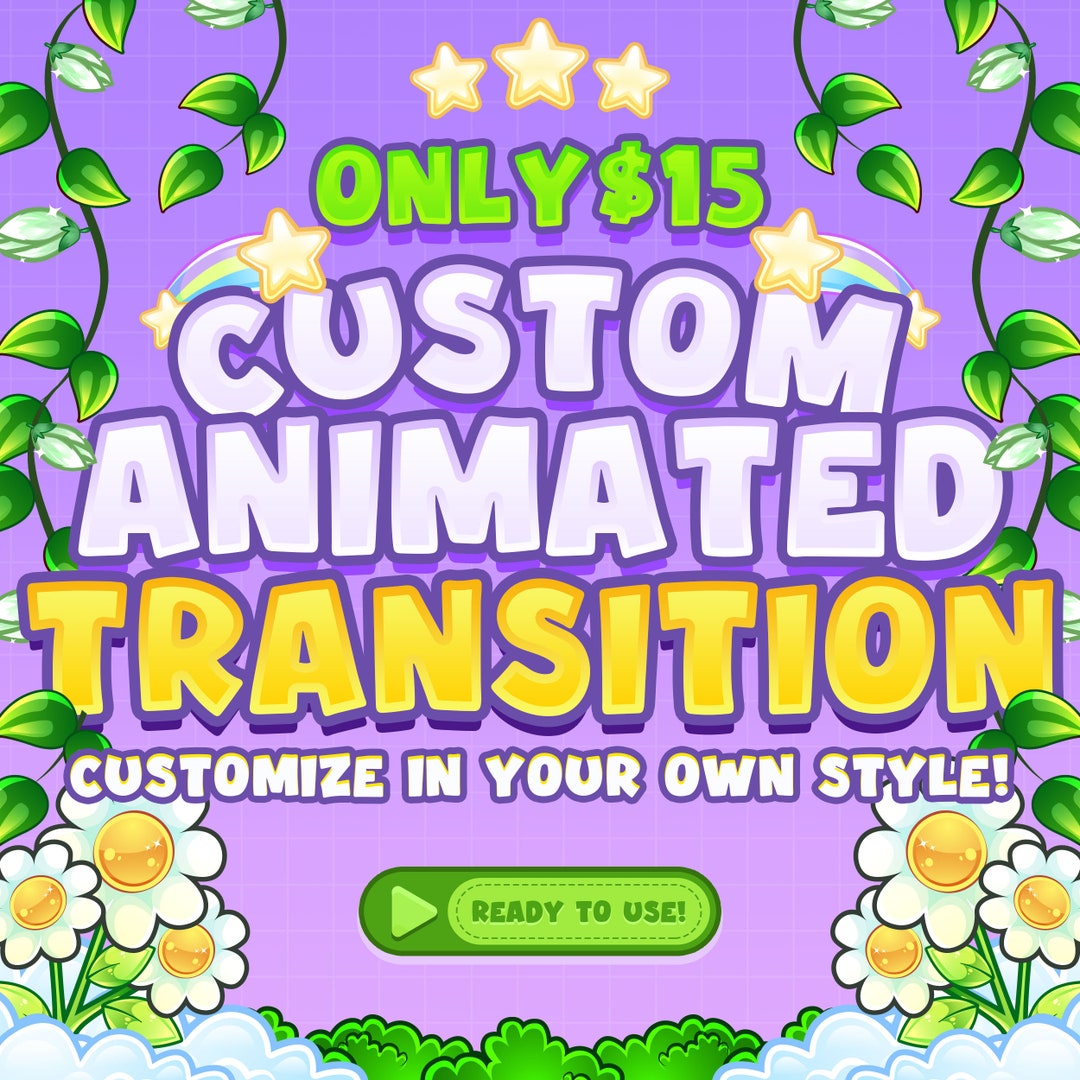 Custom Animated Stinger Transition for Your Stream, Chibi Cute Stream ...
