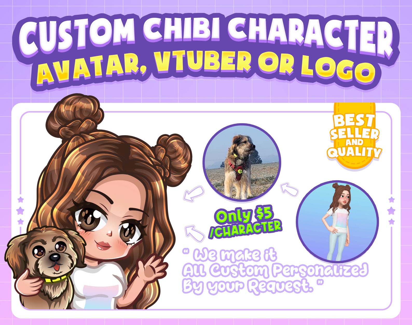 Custom Chibi Cute Character for Your Chibi Couple / Chibi - Etsy