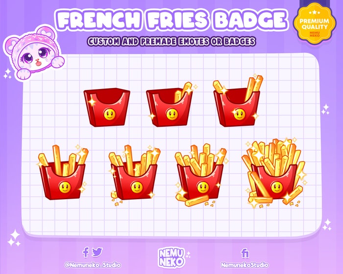 French Fries Emotes - Etsy