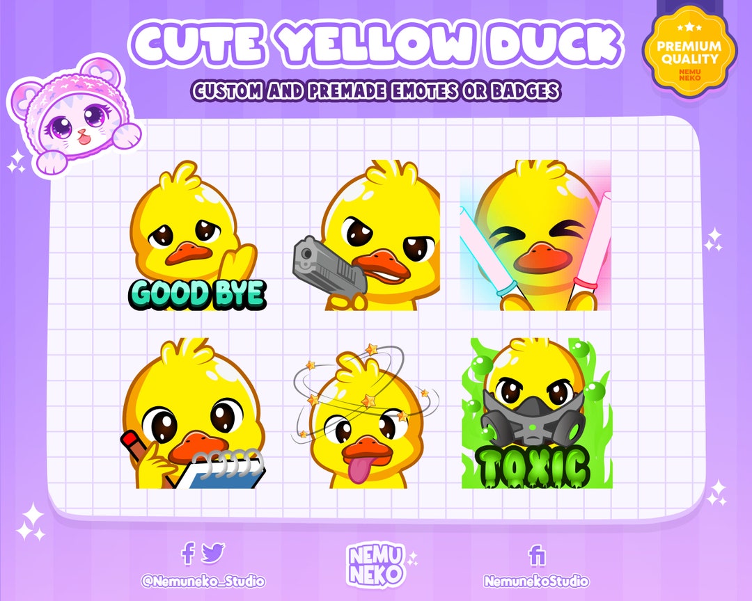 6x Cute Duck Emotes | Bye Duck Emotes | Gun Duck Emotes| Lightstick ...