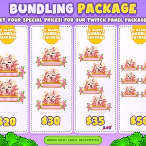 Custom Animated Chibi Cute Stream Alerts for Twitch, Youtube, Streaming ...