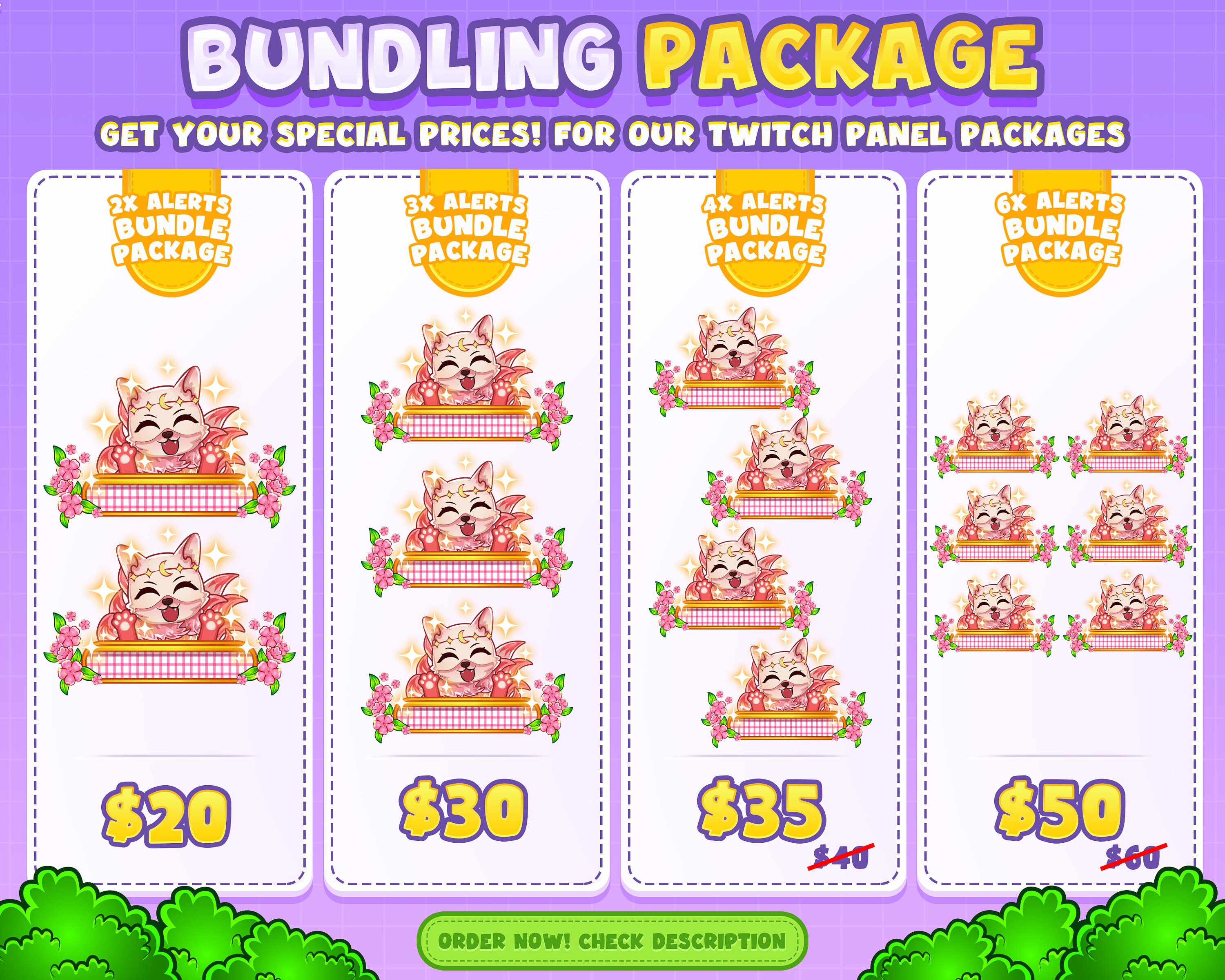 Custom Animated Chibi Cute Stream Alerts for Twitch Youtube - Etsy ...