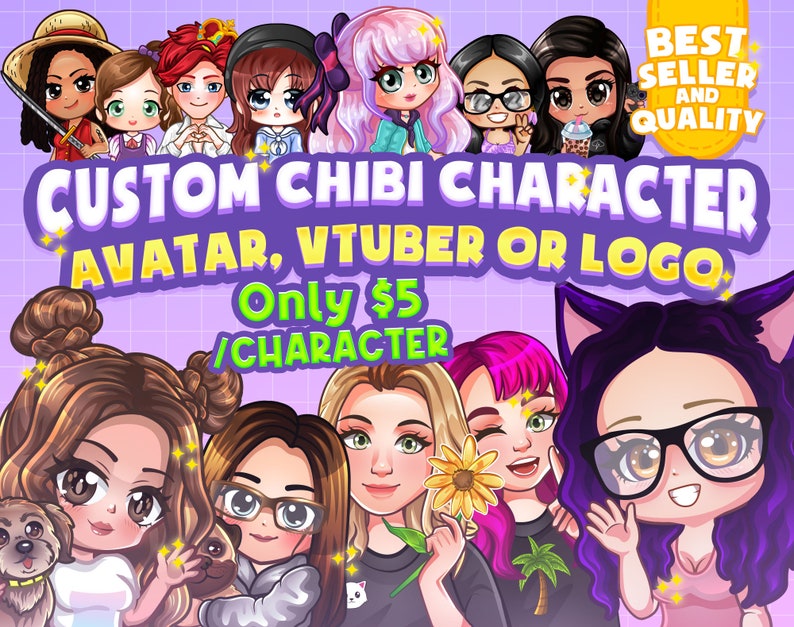 Custom Chibi Cute Character for Your Chibi Couple / Chibi - Etsy