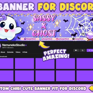 Custom Chibi Cute Banner or Header for Social Media / Twitch Banner ...