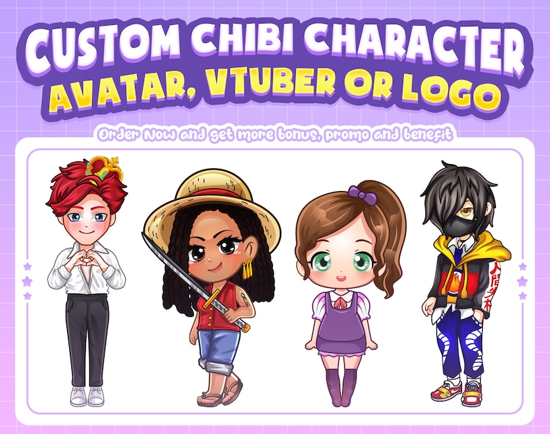 Custom Chibi Cute Character for Your Chibi Couple / Chibi - Etsy