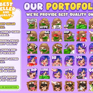 Custom Animated Emotes Emojis Sub Emotes for Your Twitch - Etsy