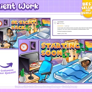Custom Animated Chibi Cute Stream Screen for Your Twitch/youtube or ...