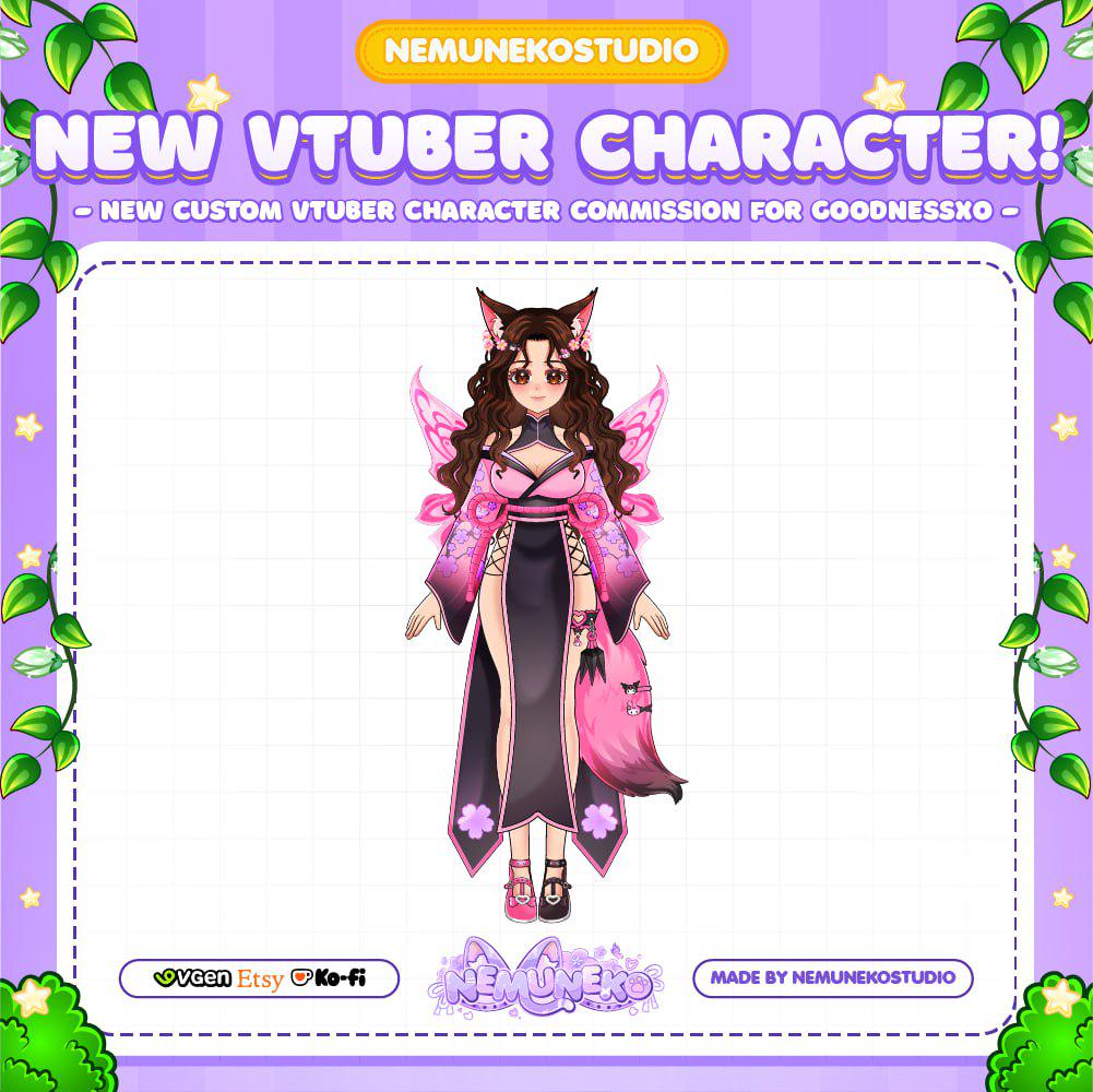 Custom Cute Vtuber Character Model for Your Twitch, Kick or Youtube ...