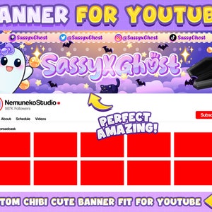 Custom Chibi Cute Banner or Header for Social Media / Twitch Banner ...