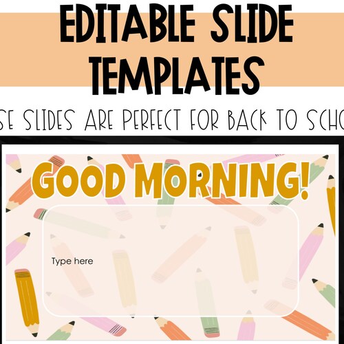 Google Slide Templates. Back to School Slides. August - Etsy