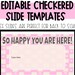 Checkered Editable Slide Templates. Google Slide Templates. Google ...