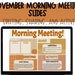 November Morning Meeting Slides. Upper Elementary Morning Meeting ...