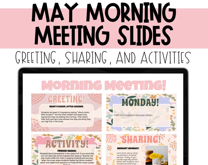 Morning Meeting Bundle- Upper Elementary| YEAR-LONG BUNDLE | Paperless ...