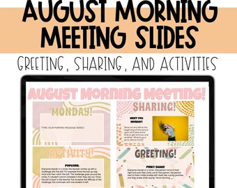 Morning Meeting Slides. Upper Elementary Morning Meeting. - Etsy