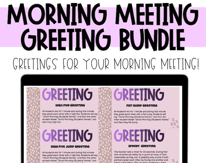 Morning Meeting Bundle- Upper Elementary| YEAR-LONG BUNDLE | Paperless ...