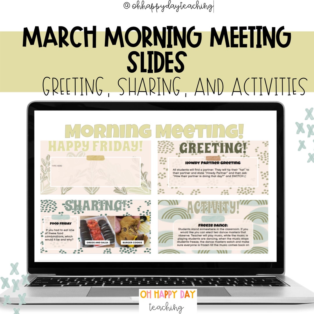 March Morning Meeting Slides. Morning Meeting Slides in Google Slides ...