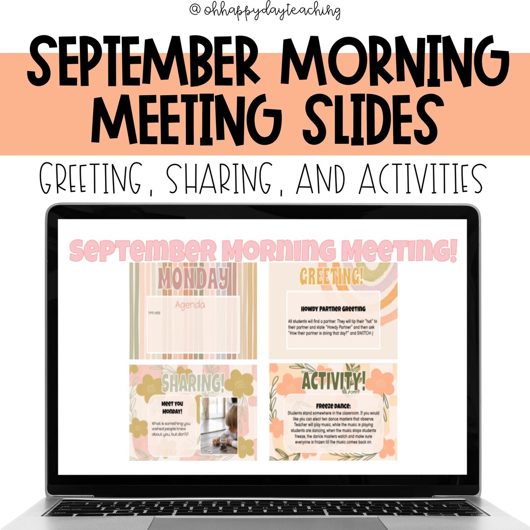 Morning Meeting Slides. Upper Elementary Morning Meeting. September MM ...