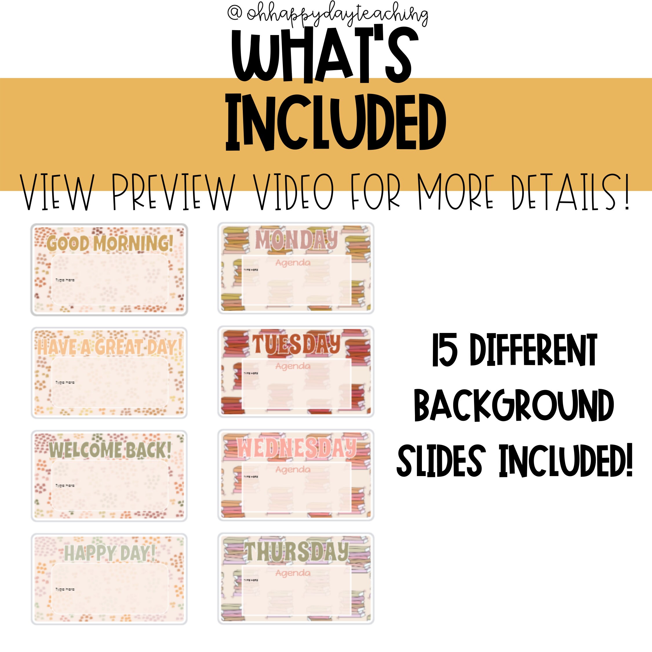 Google Slide Templates. | Daily Agenda Slides. Editable Slides. October ...