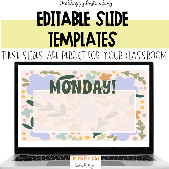 Google Slide Template Boho Slide Templates. May Slide - Etsy